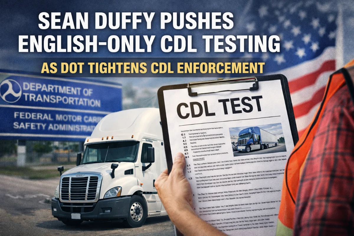 Transportation Secretary Sean Duffy Pushes English-Only CDL Testing as ...